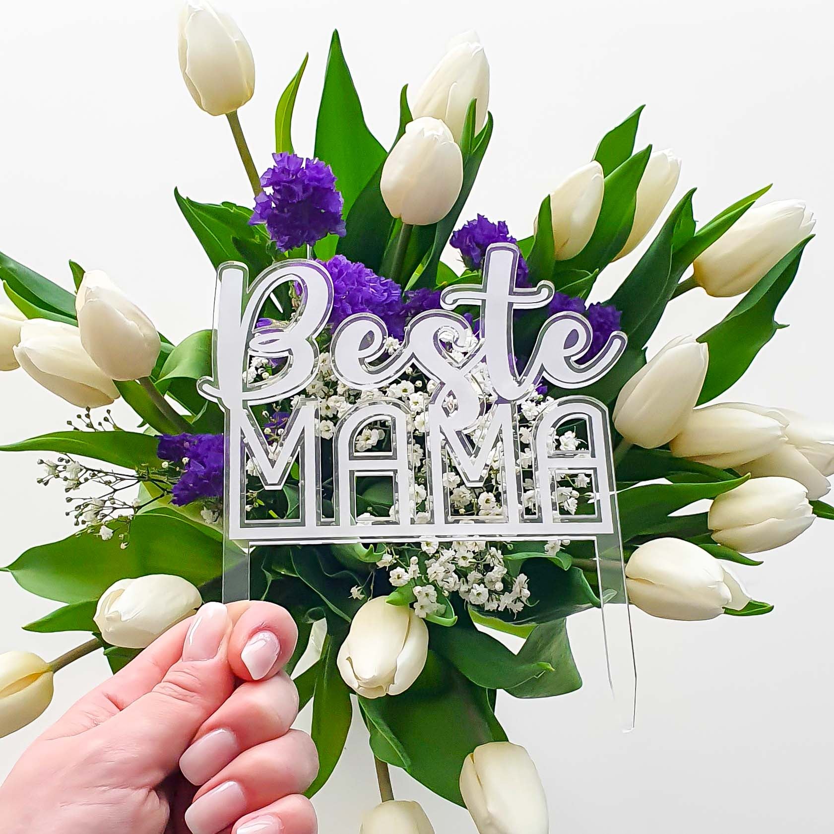 Cake Topper Beste Mama - Geburtstag Beste Mama Geschenk – Suzu Papers