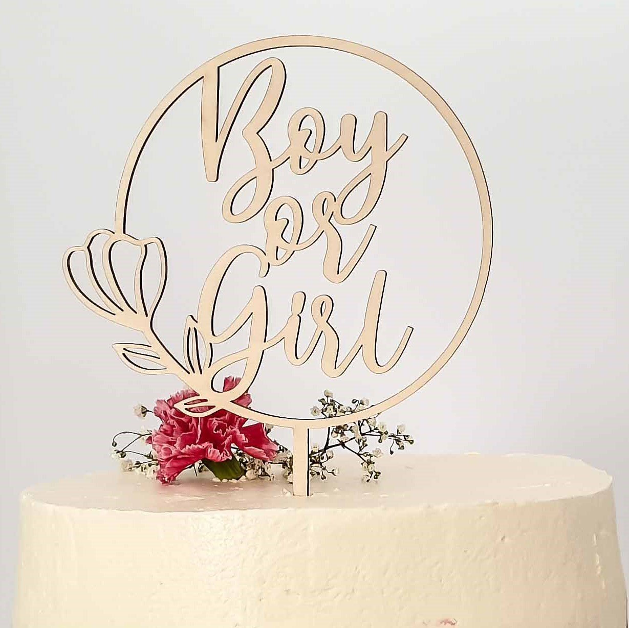 Cake Topper Boy or Girl Deko für Torten - Gender Reveal – Suzu Papers